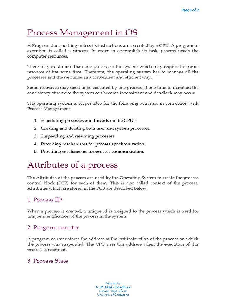 2. Process Management | PDF | Process (Computing) | Scheduling (Computing) 2. Process Management | PDF | Process (Computing) | Scheduling (Computing)