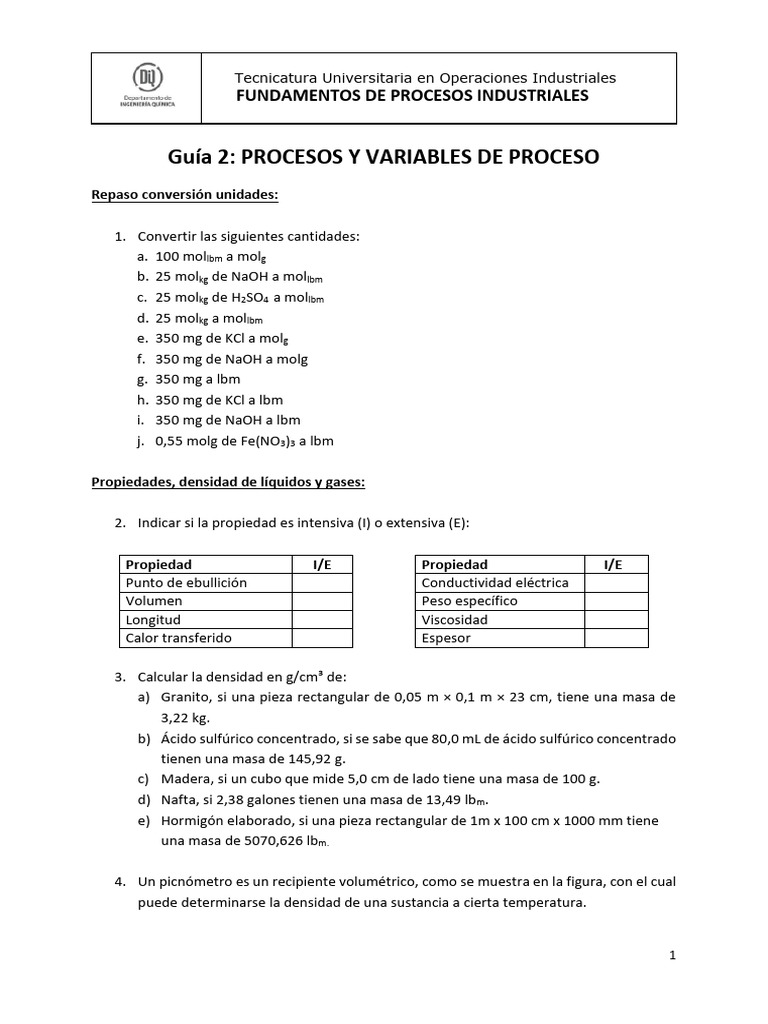 Guía de Problemas 2 | PDF | Medida de presión | Presión