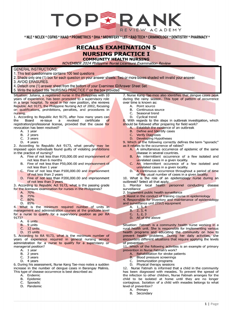 Recalls 5 Np1 Student | PDF