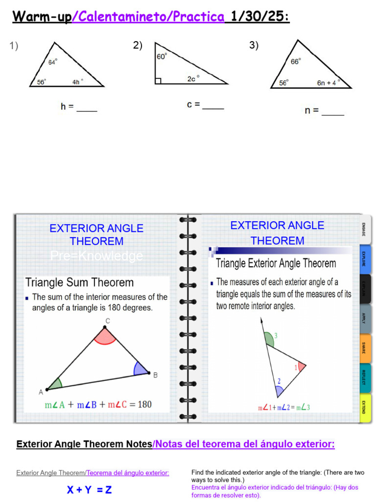 Warm-up_Notes-Practice_Exterior-Angle-Theorem | PDF