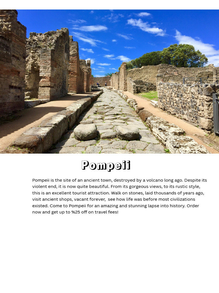 One Page Travel Guide Pompeii | PDF