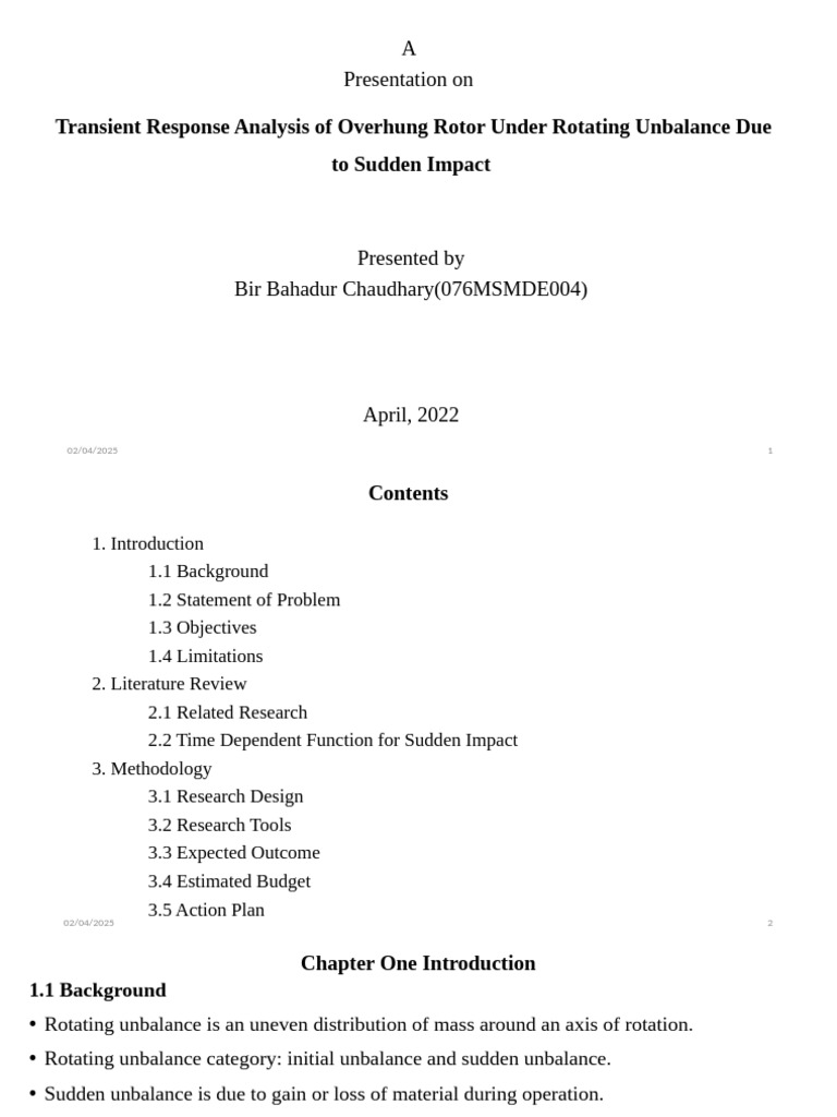 MSC Thesis Proposal Presentation | PDF | Turbine | Mechanical Engineering
