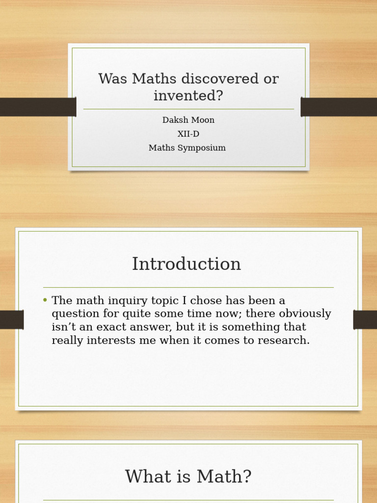Was Maths Discovered or Invented | PDF | Mathematics | Platonism
