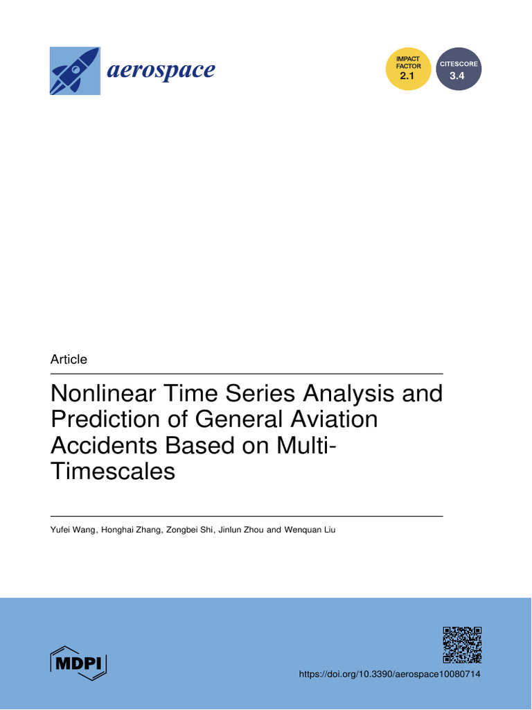 Nonlinear Time Series Analysis and Prediction of General Aviation Accidents Based on Multi ...