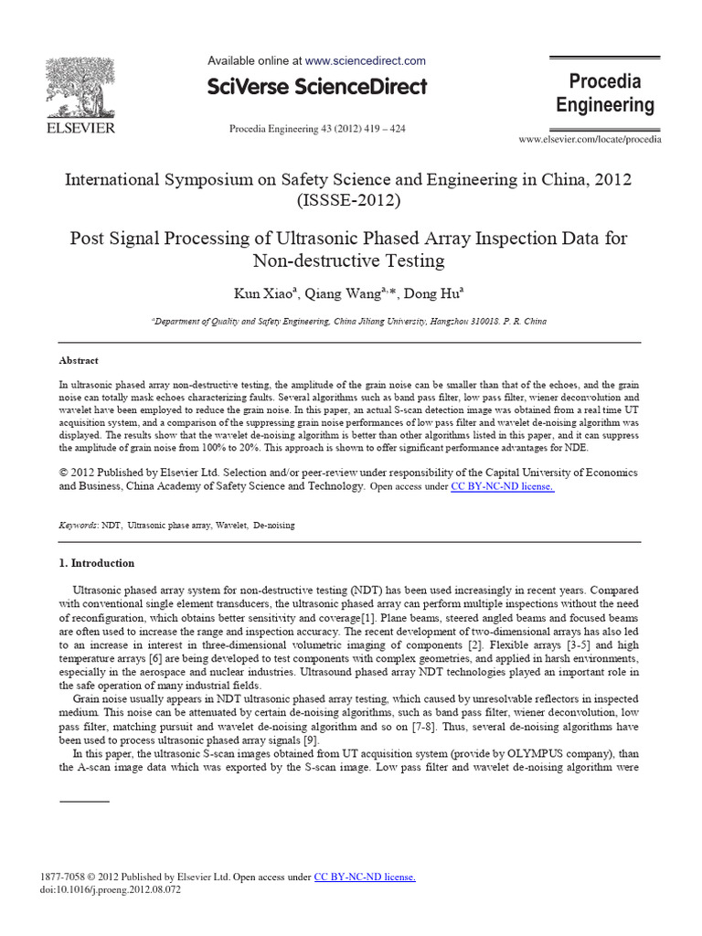 1 s2.0 S1877705812030834 Main | PDF | Ultrasound | Filter (Signal Processing)