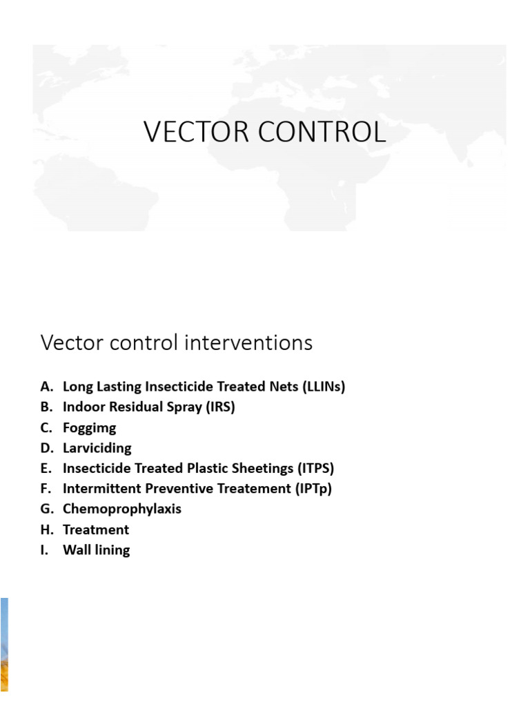 8. Vector Control Oct 2022 | PDF | Mosquito Net
