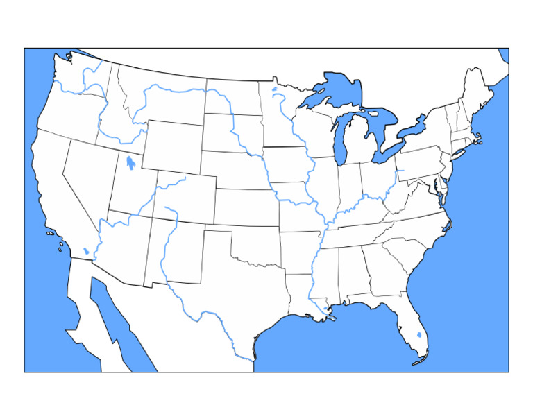 U.S. Major Bodies of Water Map | PDF