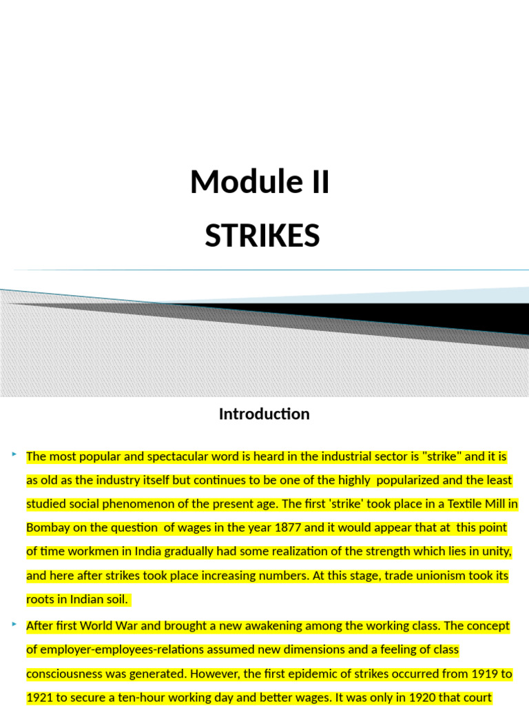 Strike I | PDF | Strike Action | Picketing