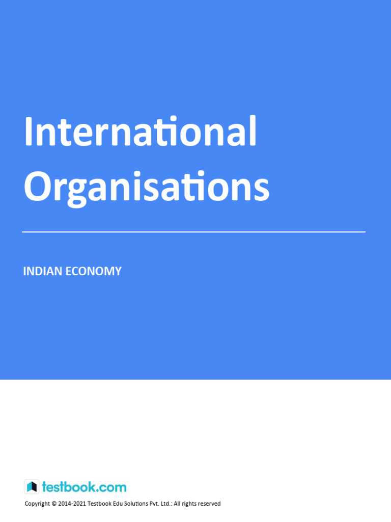 Infrastructure and International Organisation - IMF - Study Notes | PDF ...
