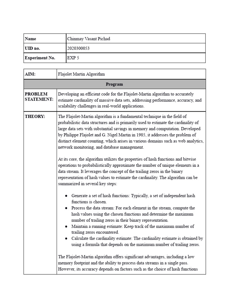Bda Exp5 Chinmay | PDF | Function (Mathematics) | Data