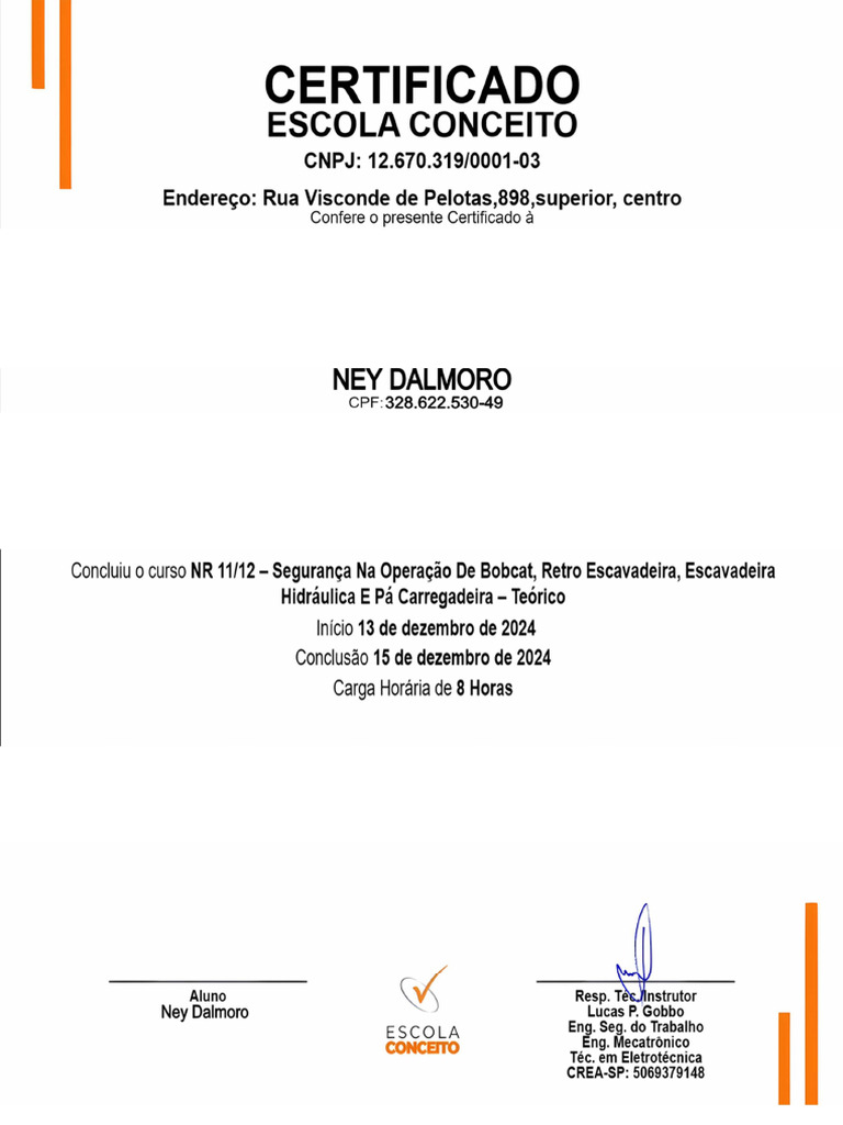 CERTIFICADO jhyt 2548 | PDF