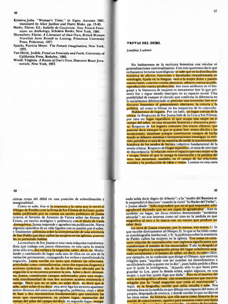 Ludmer Tretas Del Débil | PDF
