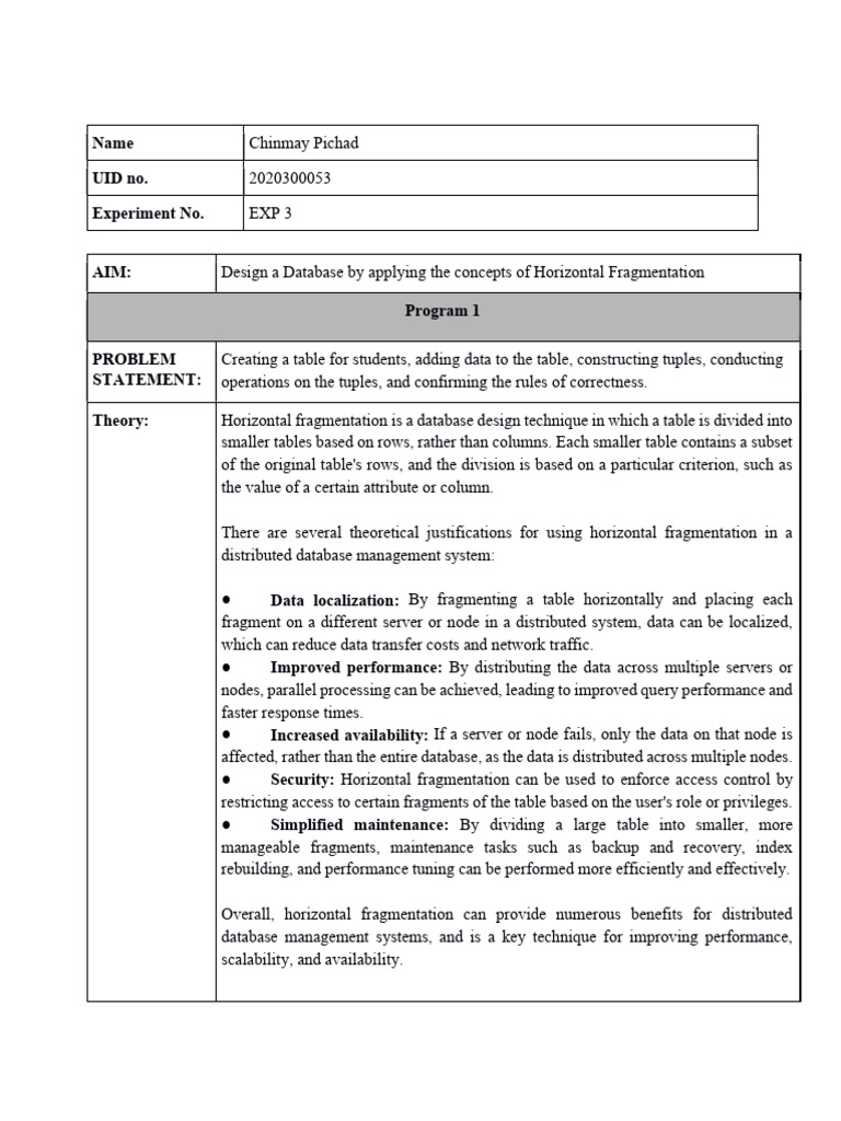 Adbms Exp3 Chinmay | PDF | Databases | Replication (Computing)