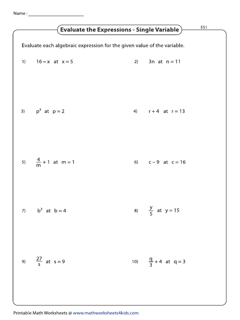 Single Variable Easy1 | PDF