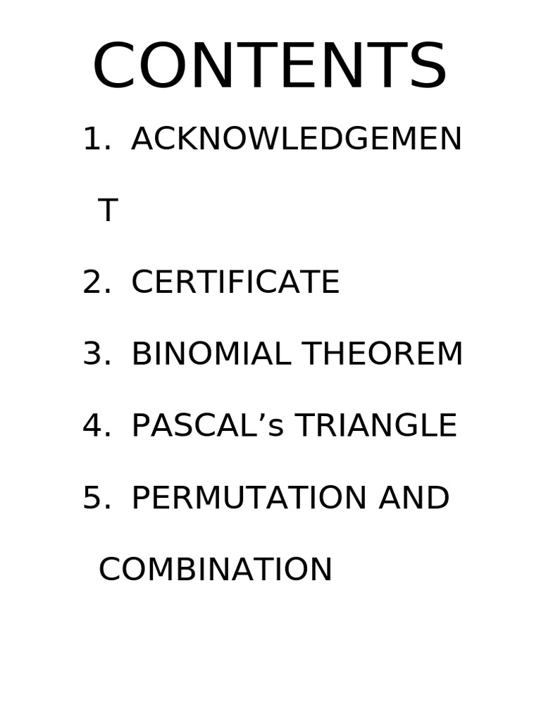 Acknowledgement Maths | PDF