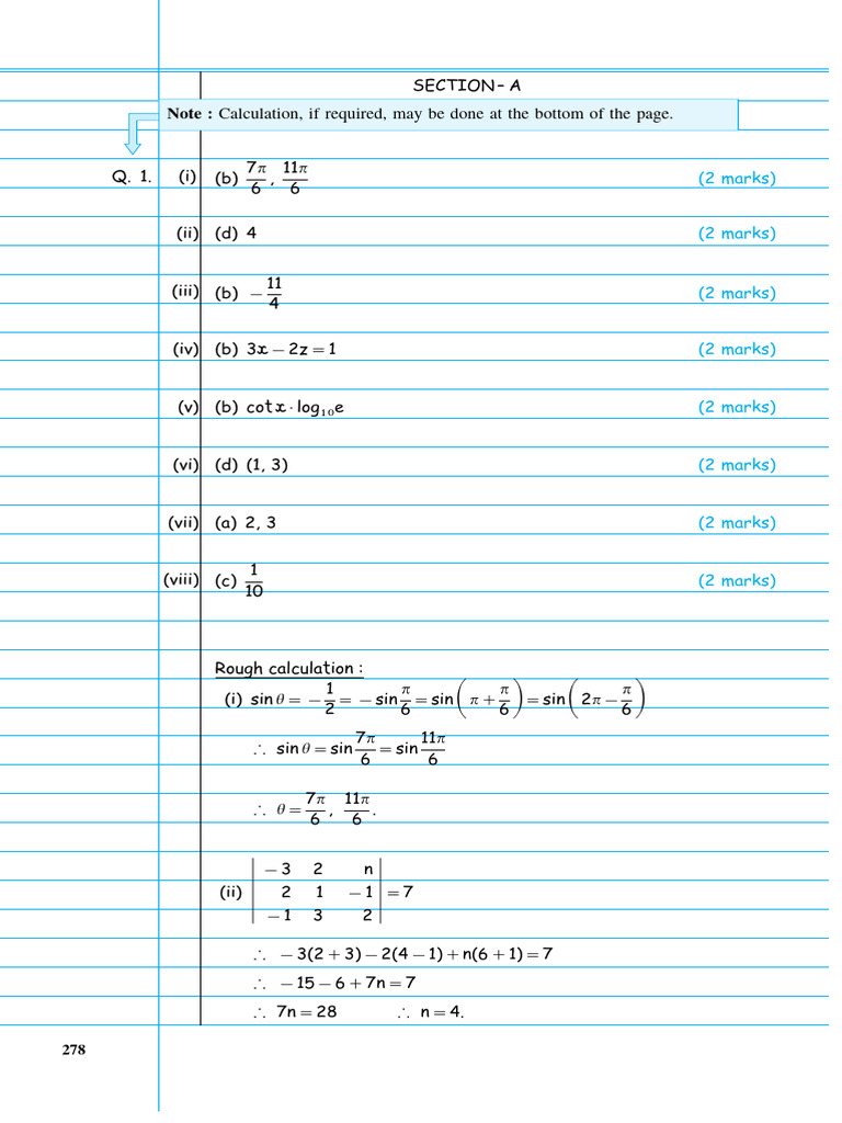 Pages From Navneet Model Practice Papers (MATHEMATICS) | PDF | Coordinate System | Mathematical ...