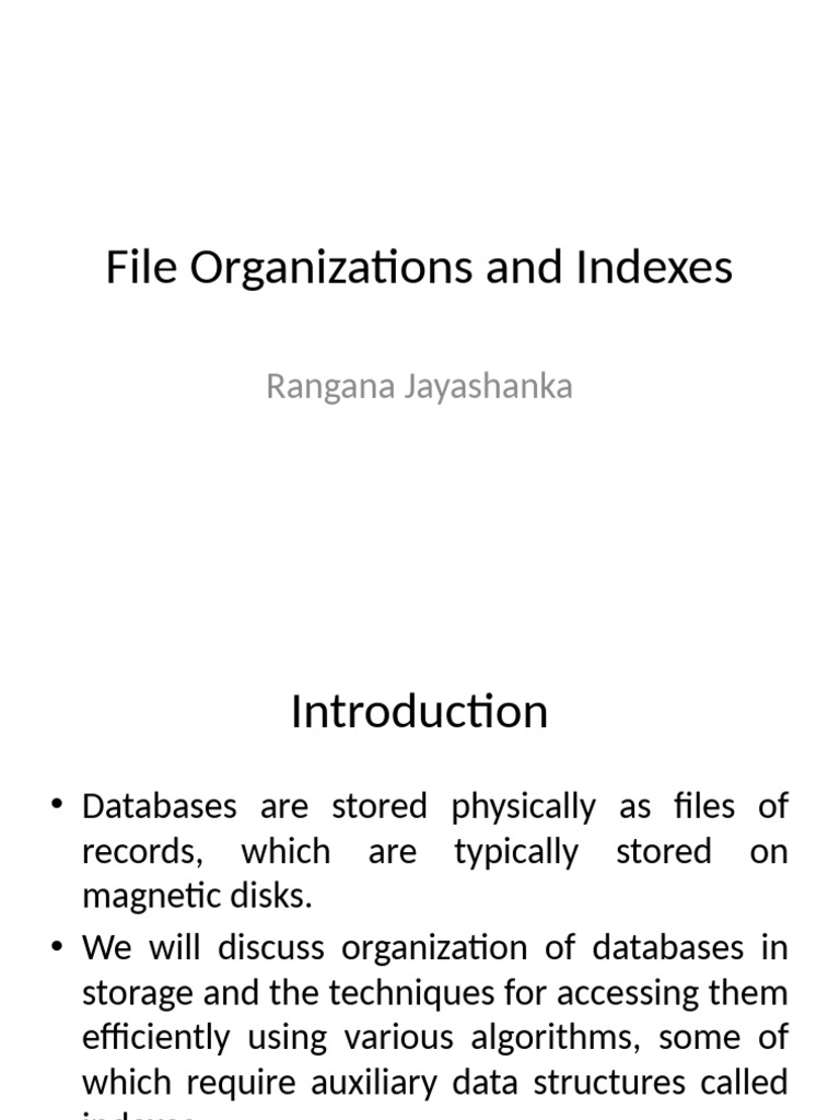 File Organizations and Indexes | PDF | Database Index | Computer File
