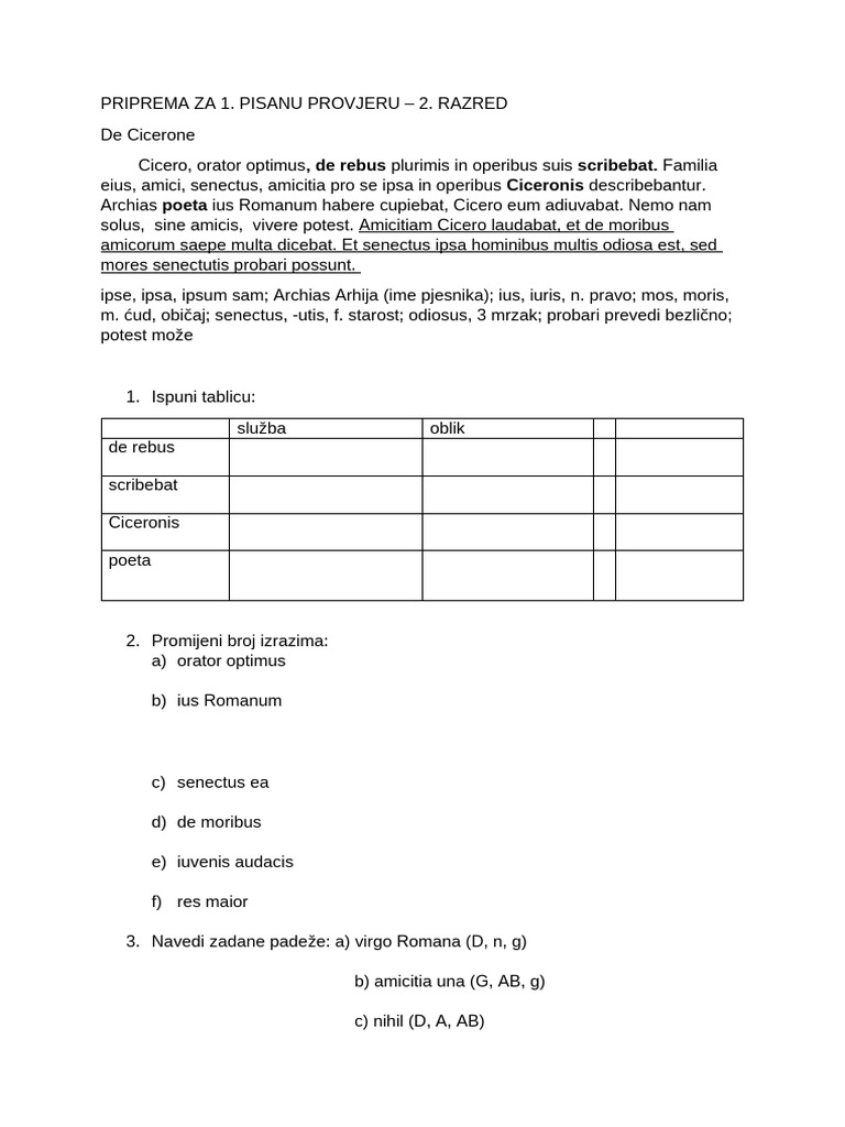 Priprema Za 1. PP 2. RZ 2024. | PDF