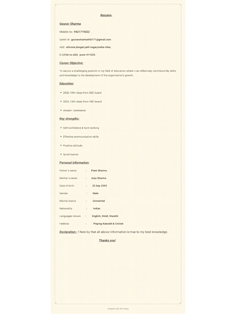 Gaurav Sharma Resume | PDF