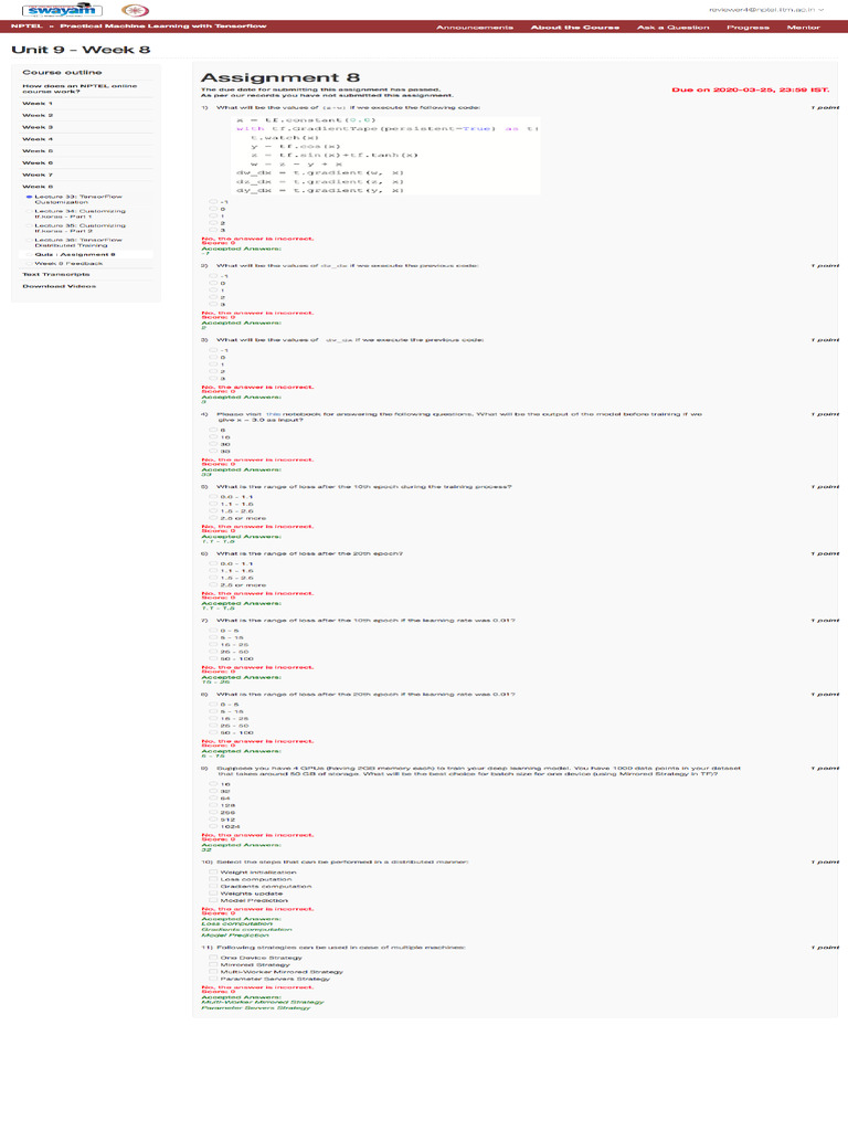 Noc20 Cs44 Assigment 8 | PDF