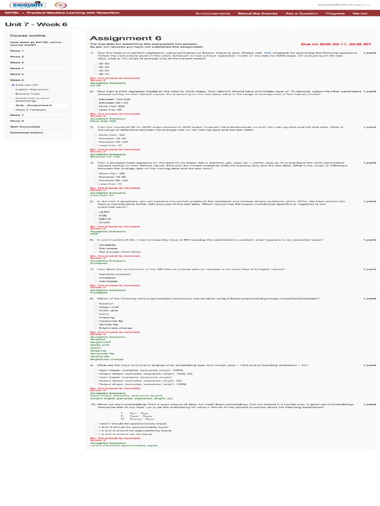 Noc20 Cs44 Assigment 6 | PDF