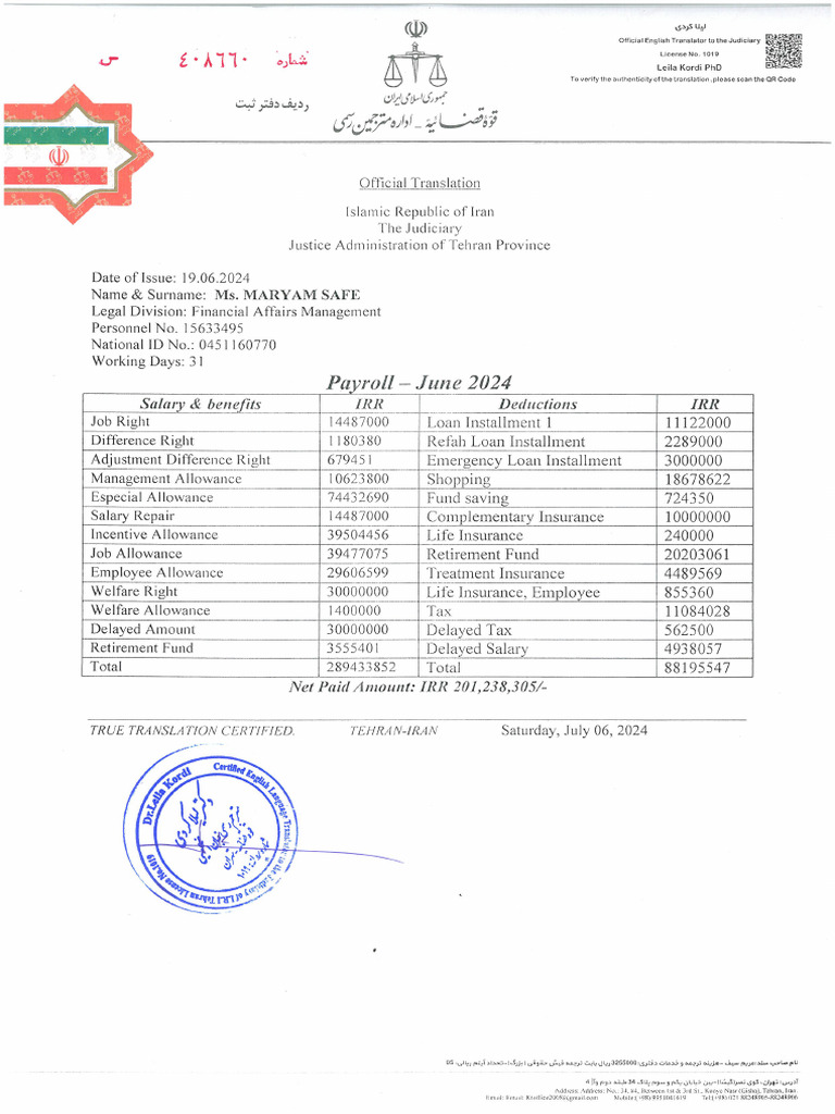 Employer Letter - Maryam Safe-Merged | PDF