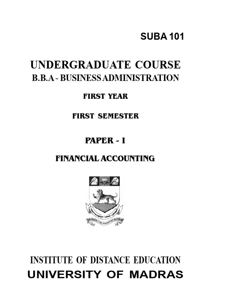 Financial Accounting | PDF | Debits And Credits | Revenue