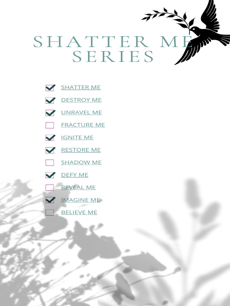 Checking Shatter Me Series | PDF