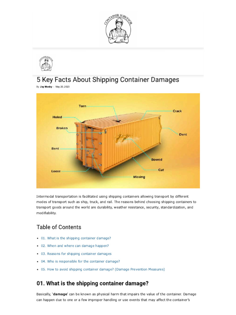 5 Key Facts About Shipping Container Damage You Must Know | PDF