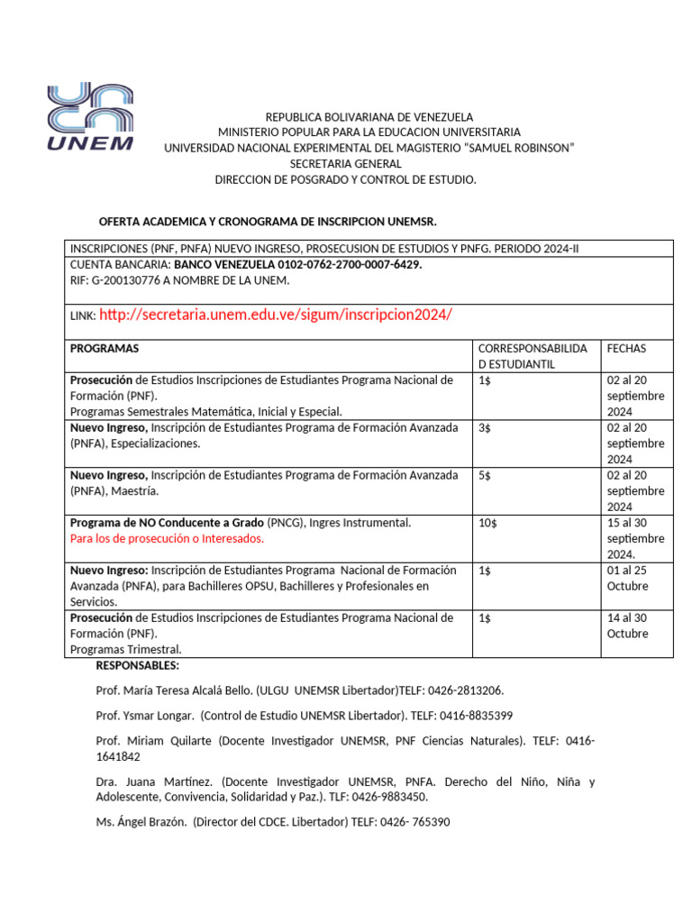 Orientaciones Unem | PDF