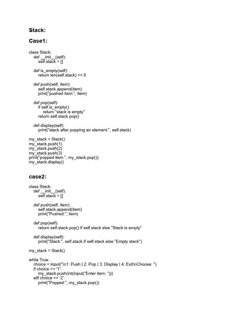 Stack & Queue | PDF | Computer Programming | Algorithms And Data Structures Stack & Queue | PDF | Computer Programming | Algorithms And Data Structures