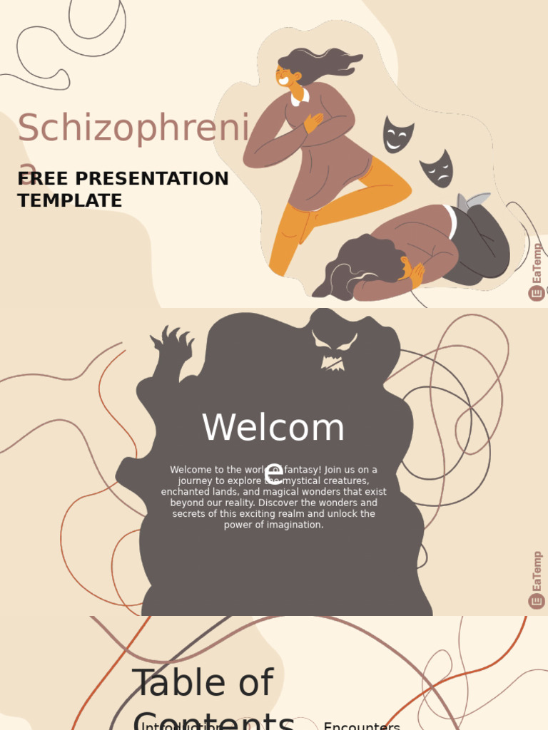 PowerPoint On Schizophrenia Template by EaTemp | PDF | Elves | Dragon
