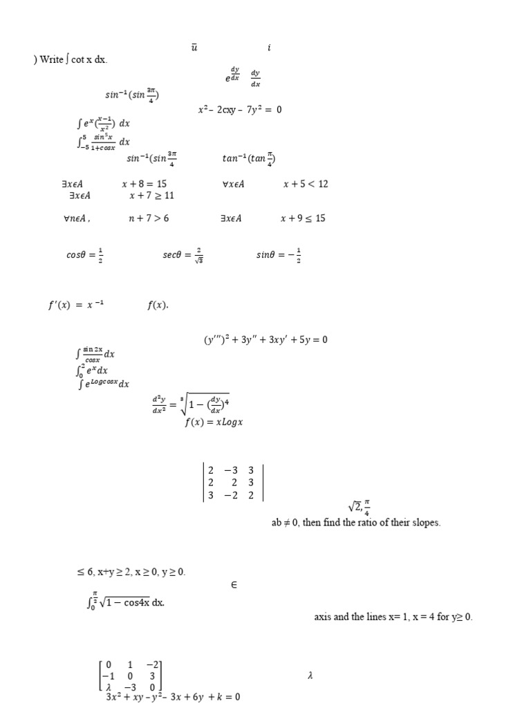 Mathematics Practical 12 | PDF | Elementary Mathematics | Equations
