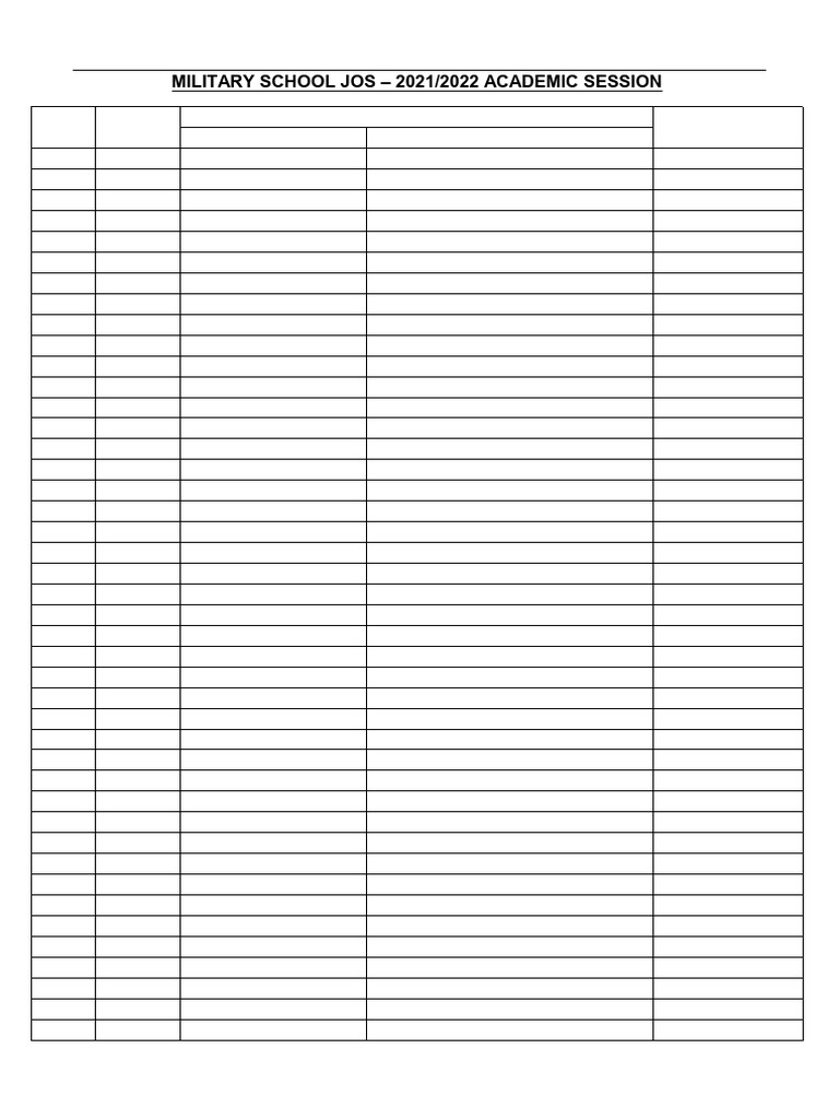 List of Successful Candidates For Admission Into JSS1 of Air Force ...