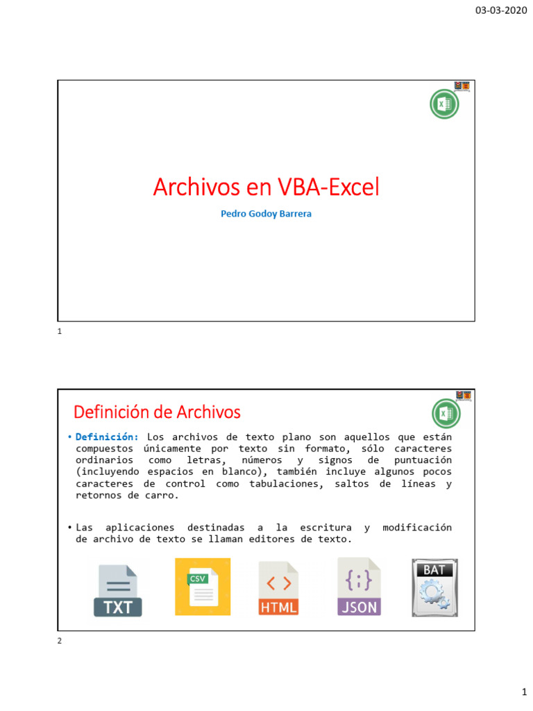 5.1 Archivos en VBA Excel | PDF | Archivo de computadora | Informática