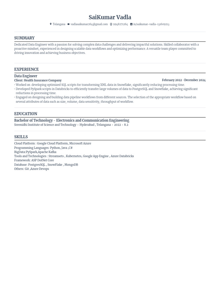 SaiKumar Vadla | PDF