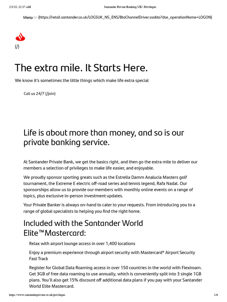 Santander Private Banking UK _ Privileges | PDF | Financial Services ...