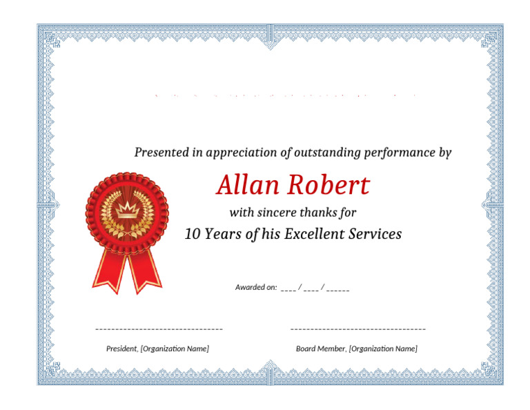 Certification of Appreciation | PDF