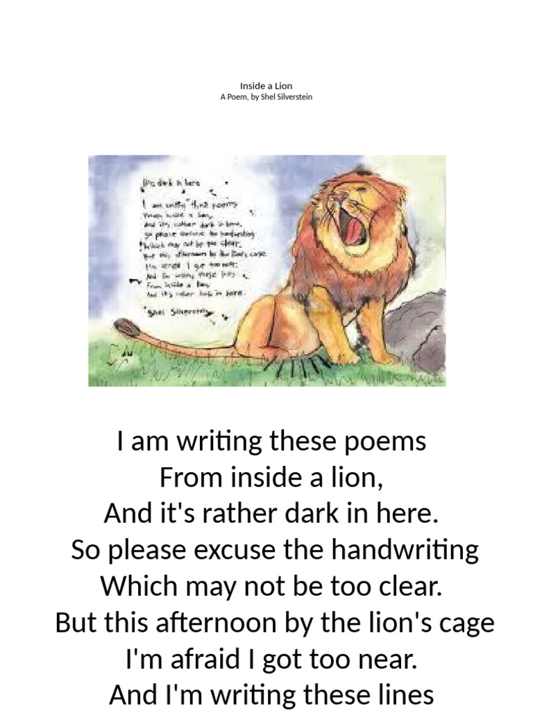 inside-a-lion-a-poem-by-shel-silverstein | PDF