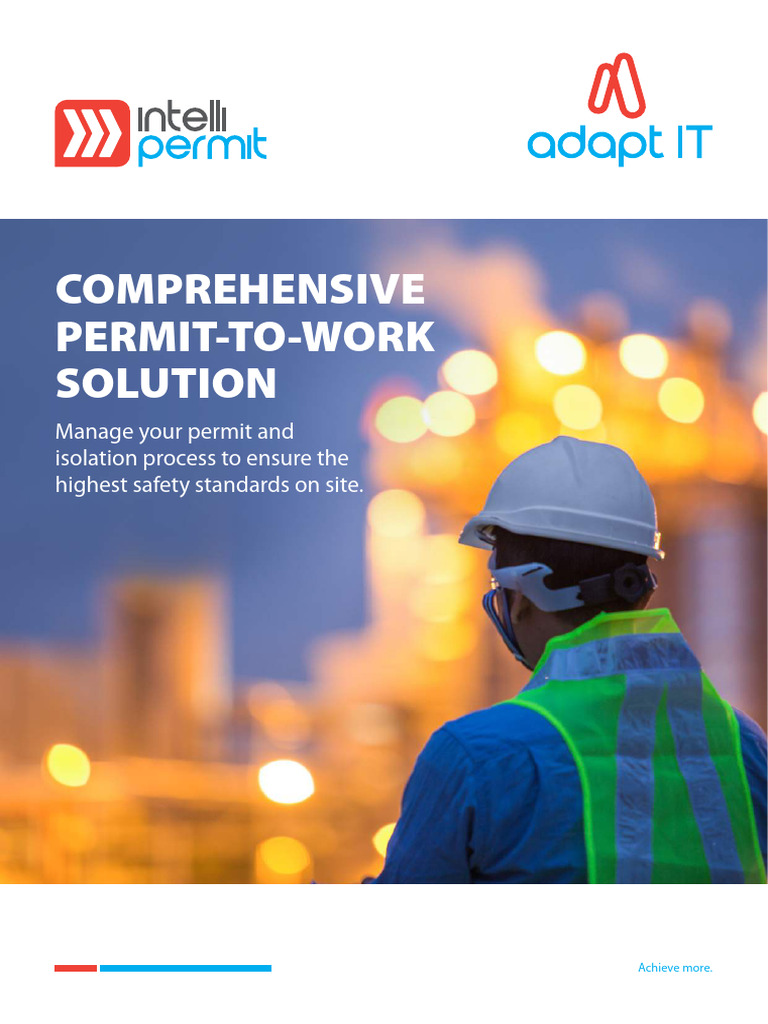 IntelliPERMIT Comprehensive Permit To Work Solution Brochure | PDF | Safety | Risk
