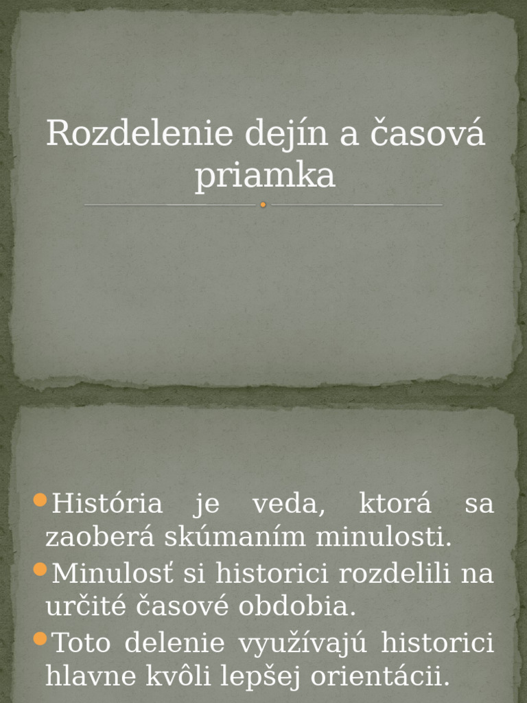 Rozdelenie Dejin A Casova Priamka | PDF