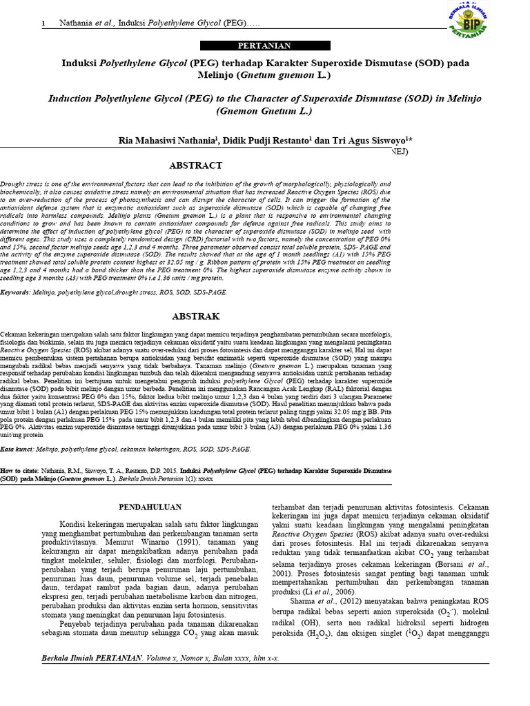 Metode Enzim Sod Dengan Pyrogallol | PDF