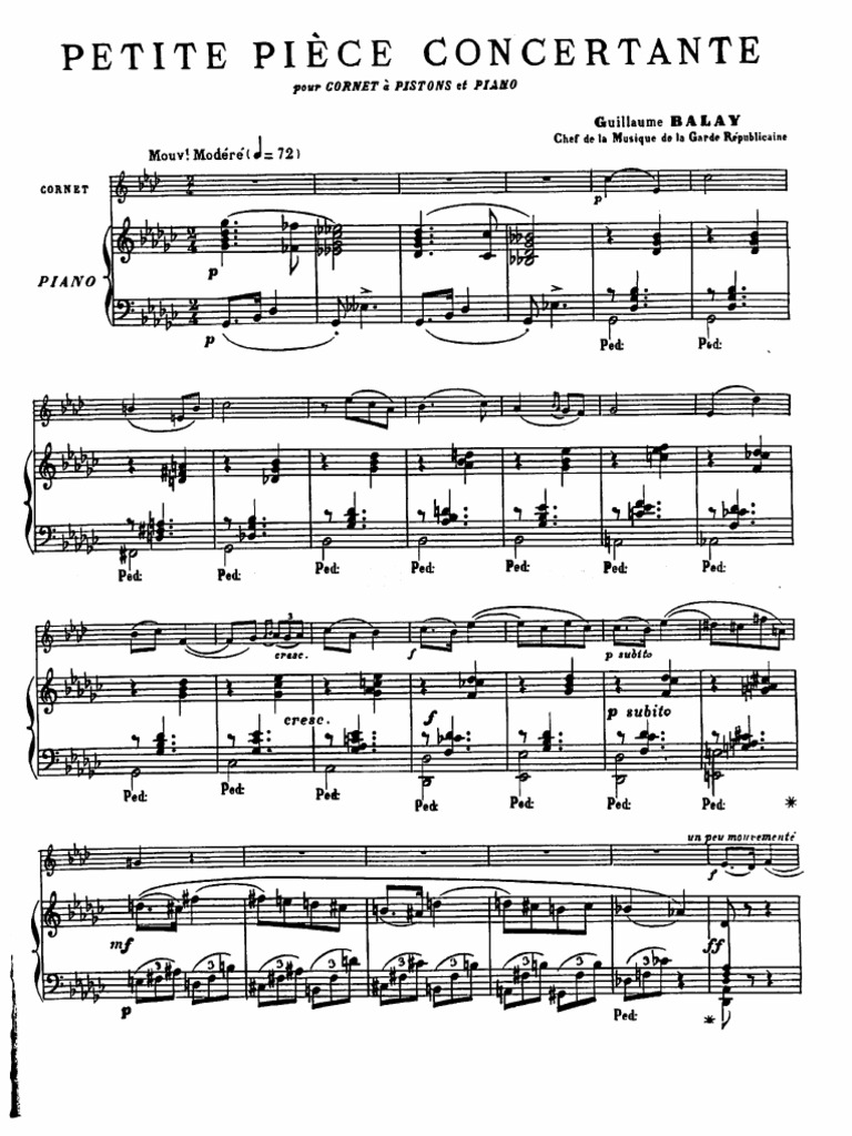 Balay - Petit Piece Concertante - Pno | PDF