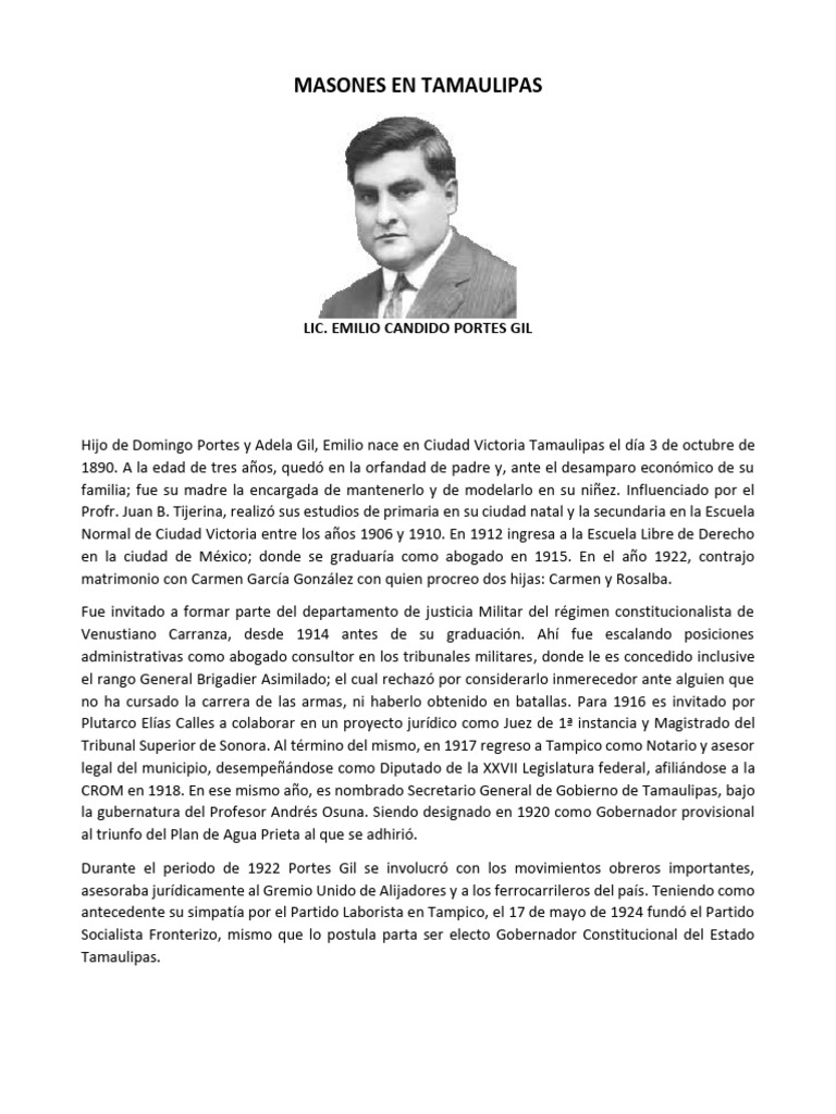 Biografía de Emilio Portes Gil | PDF | Gobierno