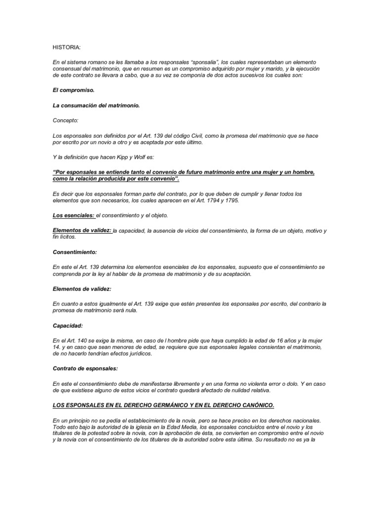 Esponsales Pdf Matrimonio Compromiso