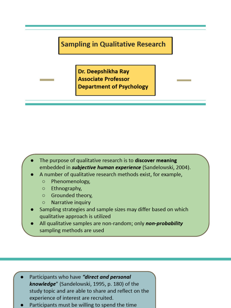 Qualitative Research Sampling Strategies | PDF | Qualitative Research ...