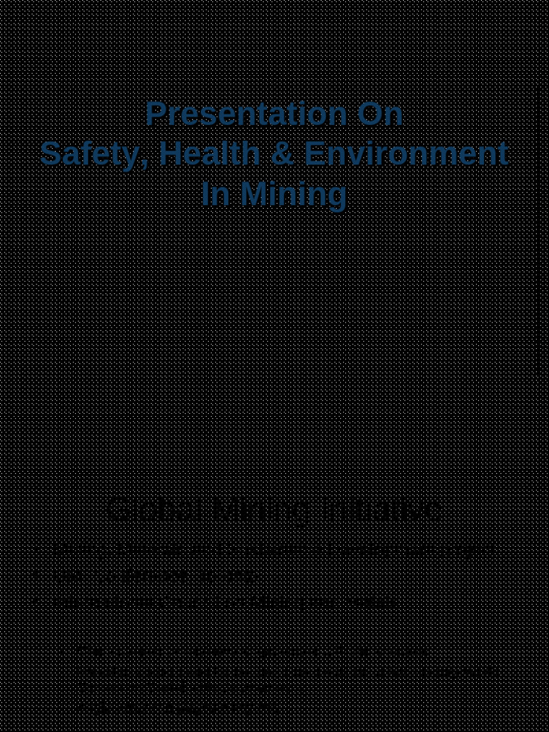 Safety, Health & Environment | PDF | Mining | Natural Environment