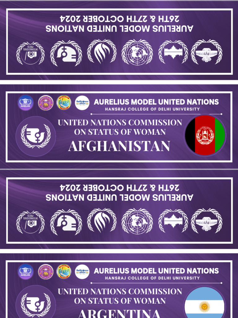 Aurelius Delegate Placards Unga, Uncsw and Ip | PDF | Global Governance ...