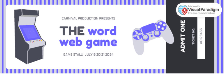 Game Carnival Event Ticket-Front | PDF