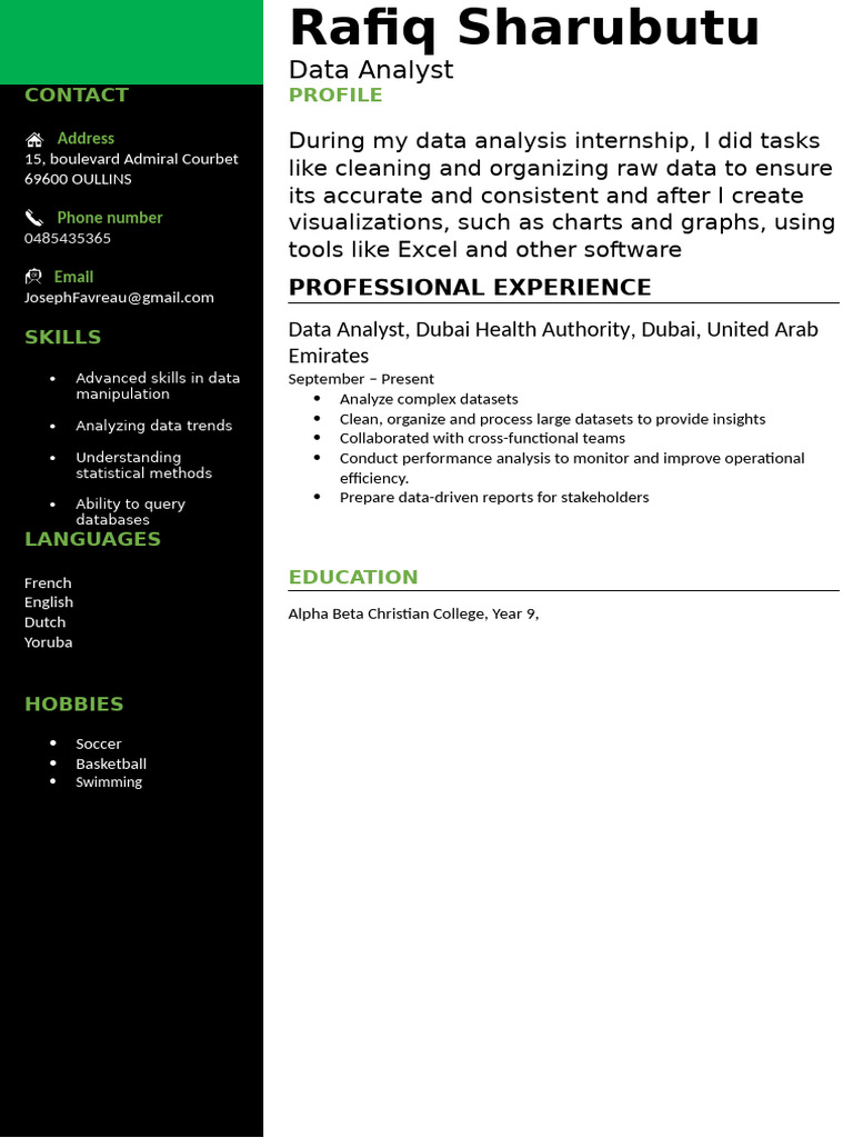 MY CV BY RAFIQ | PDF